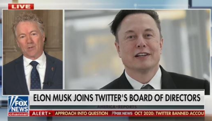 Sen. Rand Paul: Musk a ‘Good Addition to Twitter,’ Especially if It Drives Out ‘Left-wing ...